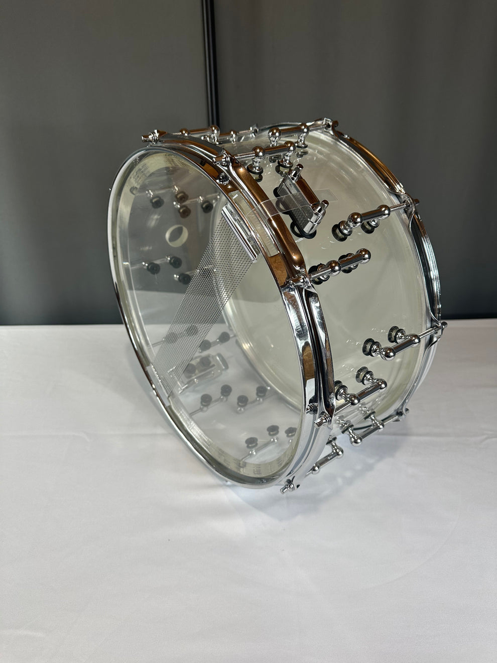 Clear Acrylic Snare Drum FR-14X6-CT – RL Drums