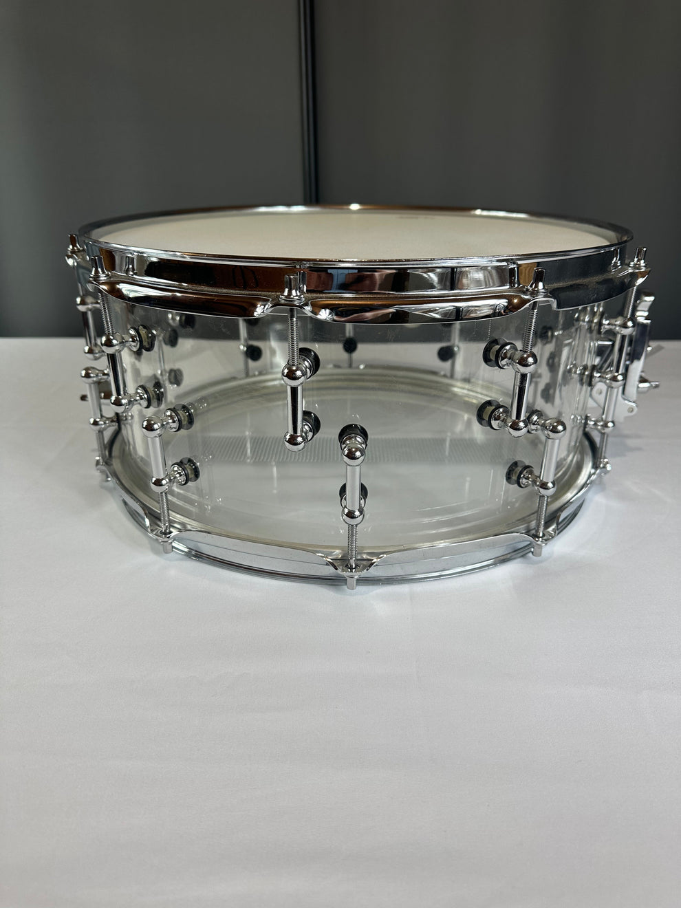 Clear Acrylic Snare Drum FR-14X6-CT – RL Drums